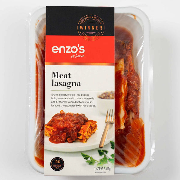 Enzo's Meat Lasagna 360g – Adelaide Fresh Fruiterers Morphett Vale