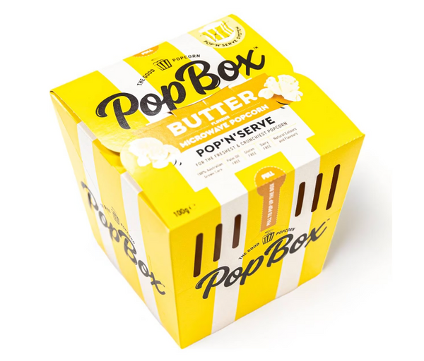 Pop Box Butter Flavour Microwave Popcorn 100g – Adelaide Fresh ...