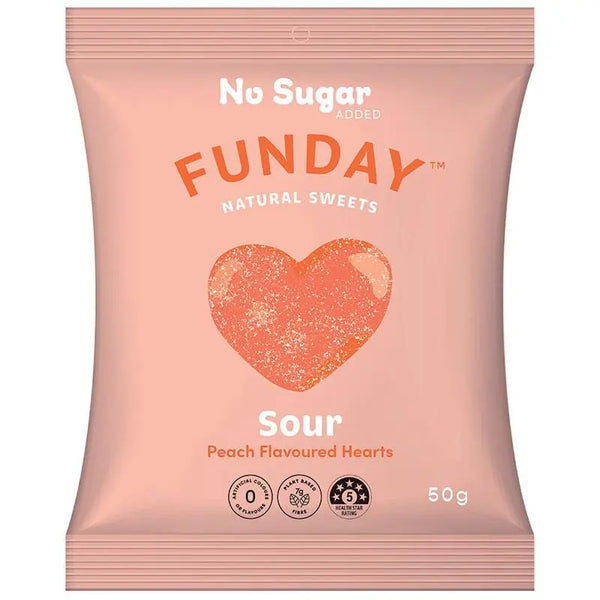 Funday No Sugar Sour Peaches 50g – Adelaide Fresh Fruiterers Morphett Vale
