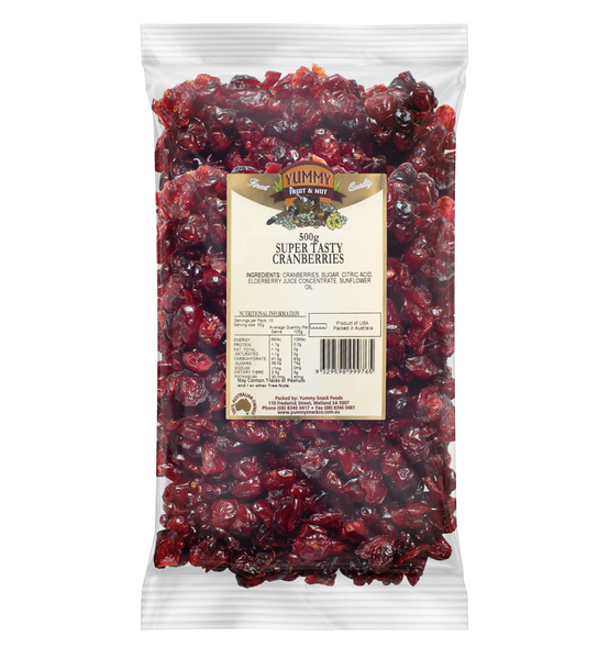 Yummy Snack Dried Cranberries 500g – Adelaide Fresh Fruiterers Morphett ...