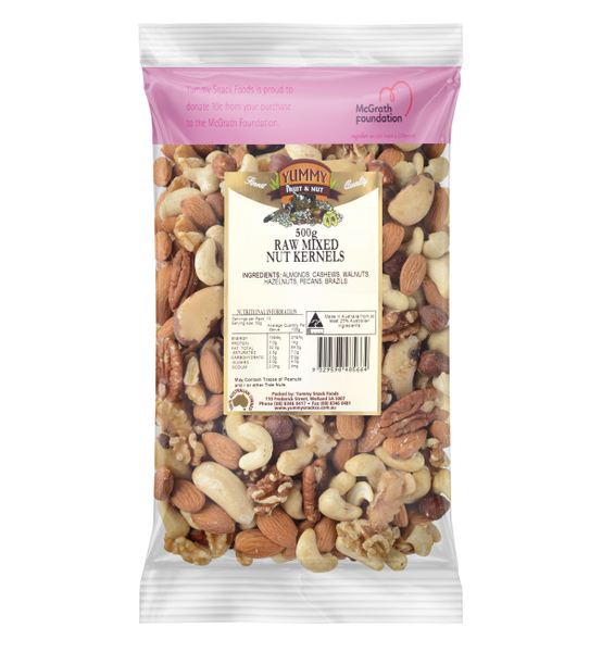Yummy Snack Mixed Nut Kernels Raw 500g – Adelaide Fresh Fruiterers ...